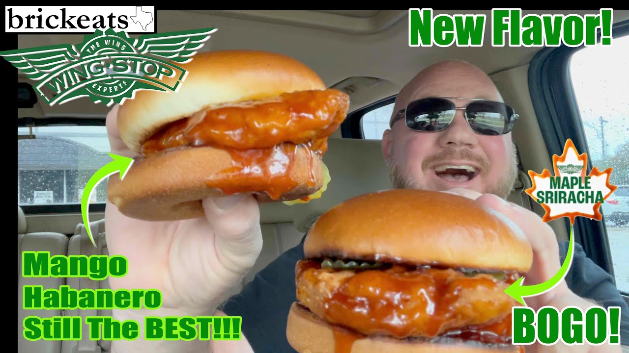 Wingstop *NEW* Maple Sriracha Chicken Sandwich Review- brickeats - YouTube