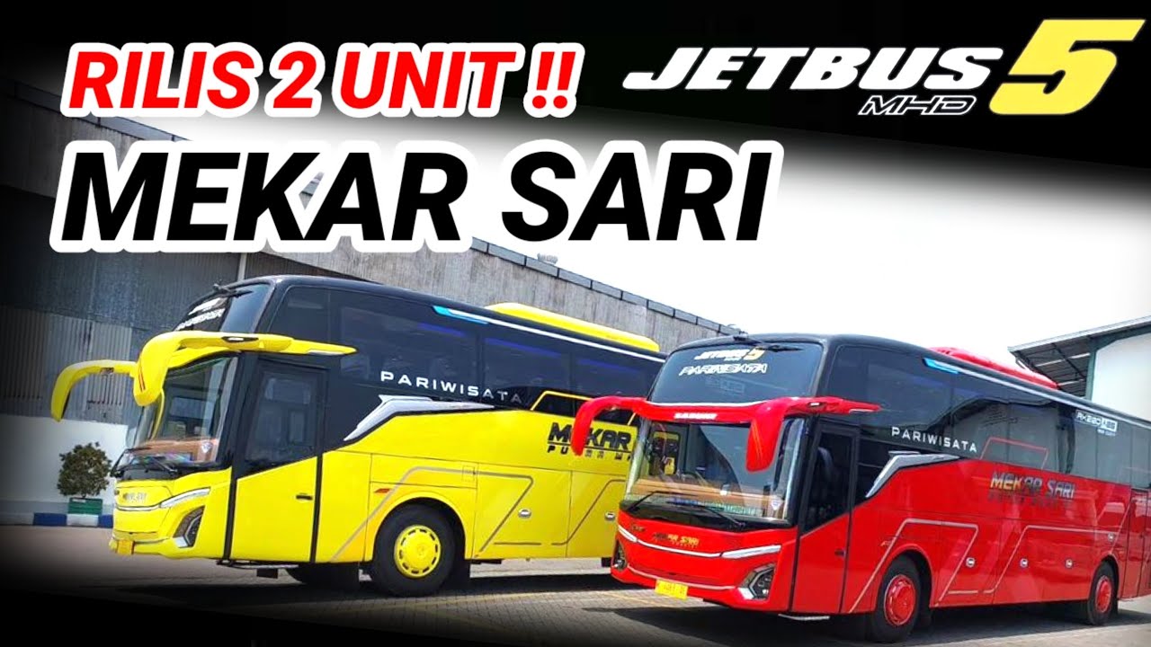 Rilis 2 Unit !! Mekar Sari Jetbus 5 MHD Hino RK 280 Karoseri Adiputro ...