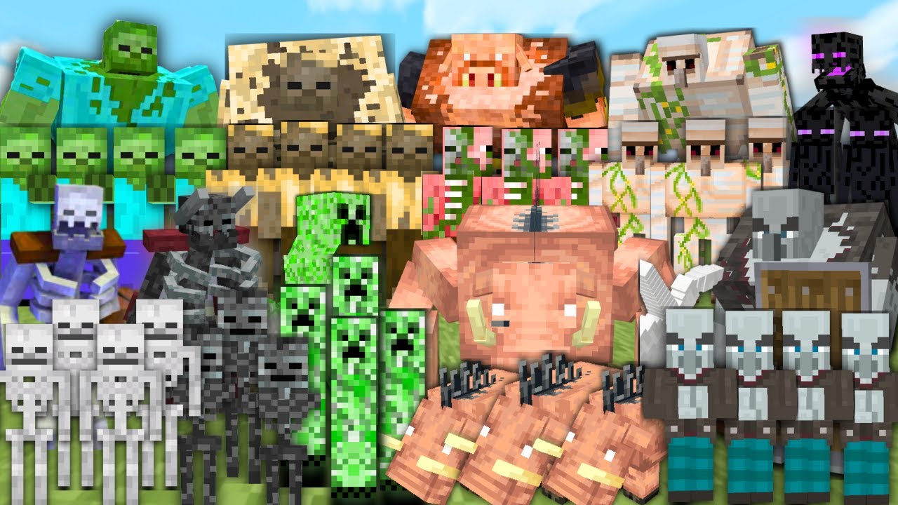ULTIMATE ALL MOB BATTLE in Minecraft Mob Battle - YouTube