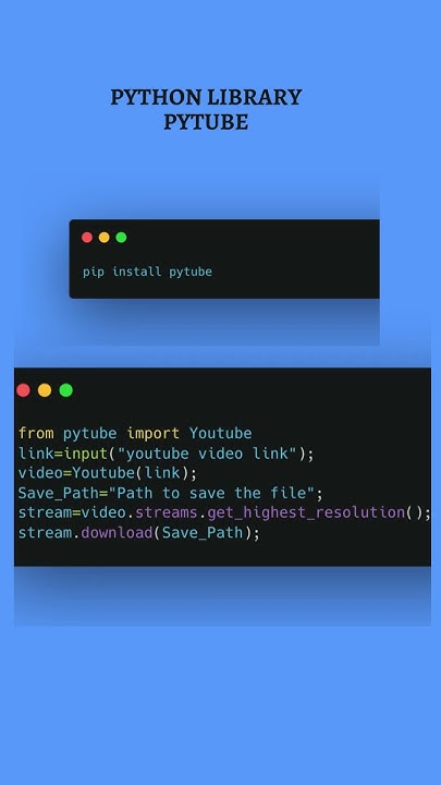 Download youtube videos using Python. - YouTube
