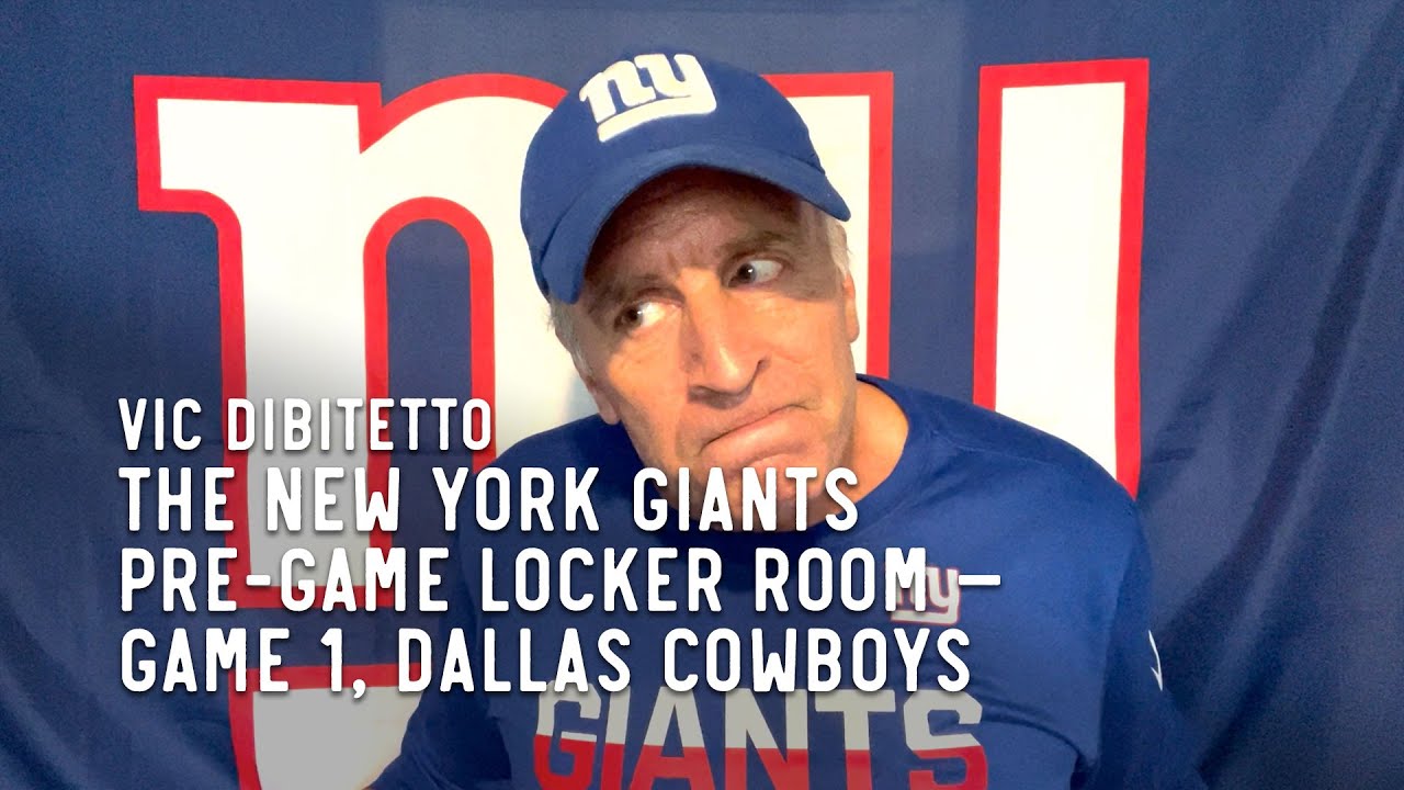 The New York Giants Pre-Game Locker Room with Vic DiBitetto — Game 1 ...