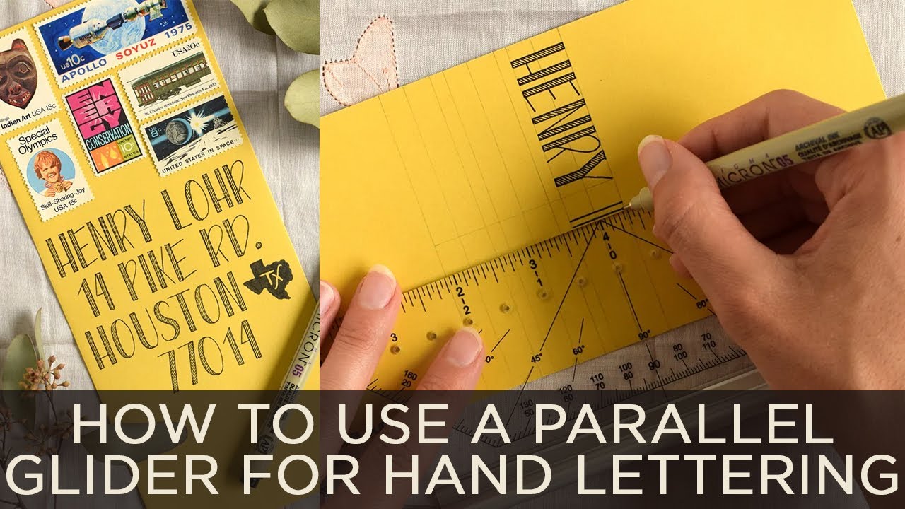 How to Use a Parallel Glider for Hand Lettering - YouTube