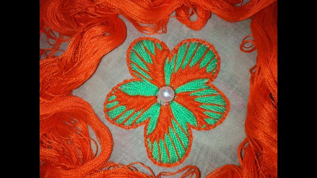 Hand embroidery.kadai Kamal stitch.how to stitch flower.stitch tutorial ...