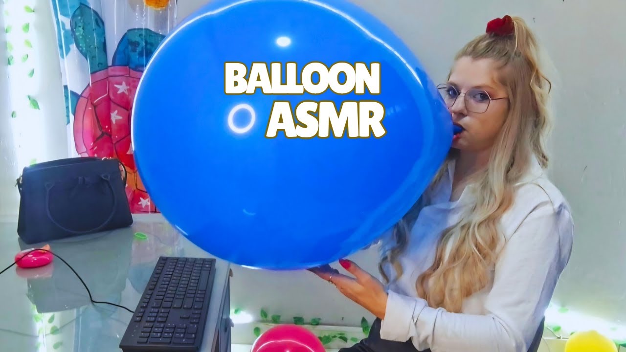 ASMR Inflating & Tapping Giant 18" Balloon | Secretary Theme - YouTube