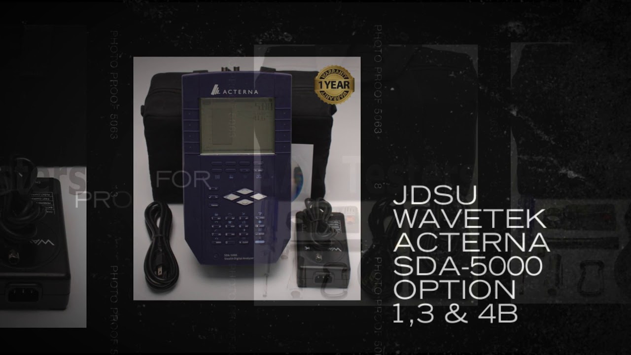 JDSU Wavetek Acterna SDA-5000 Option 1,3 & 4B - YouTube