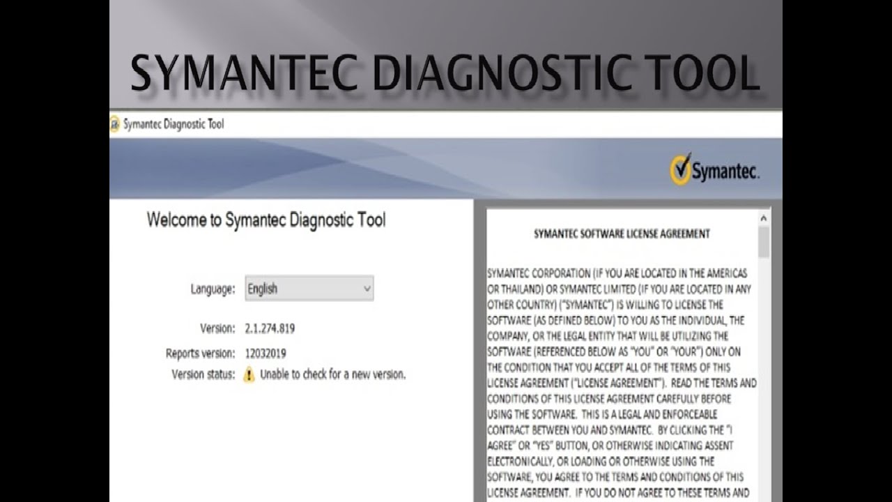 Collect data for support cases with Symantec Diagnostic Tool SymDiag ...