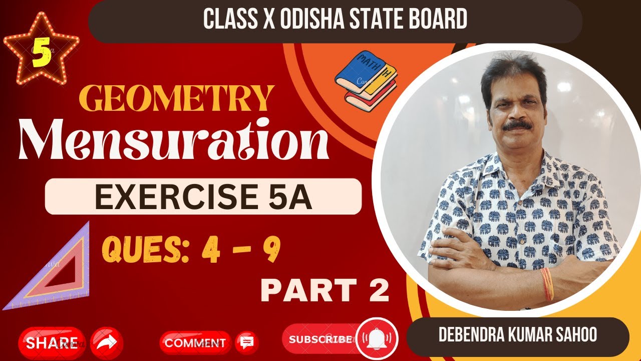 ପରିମିତି | Mensuration Basic Concept |Class 10 Geometry Odia medium| Exercise 5a | PART 2 - YouTube