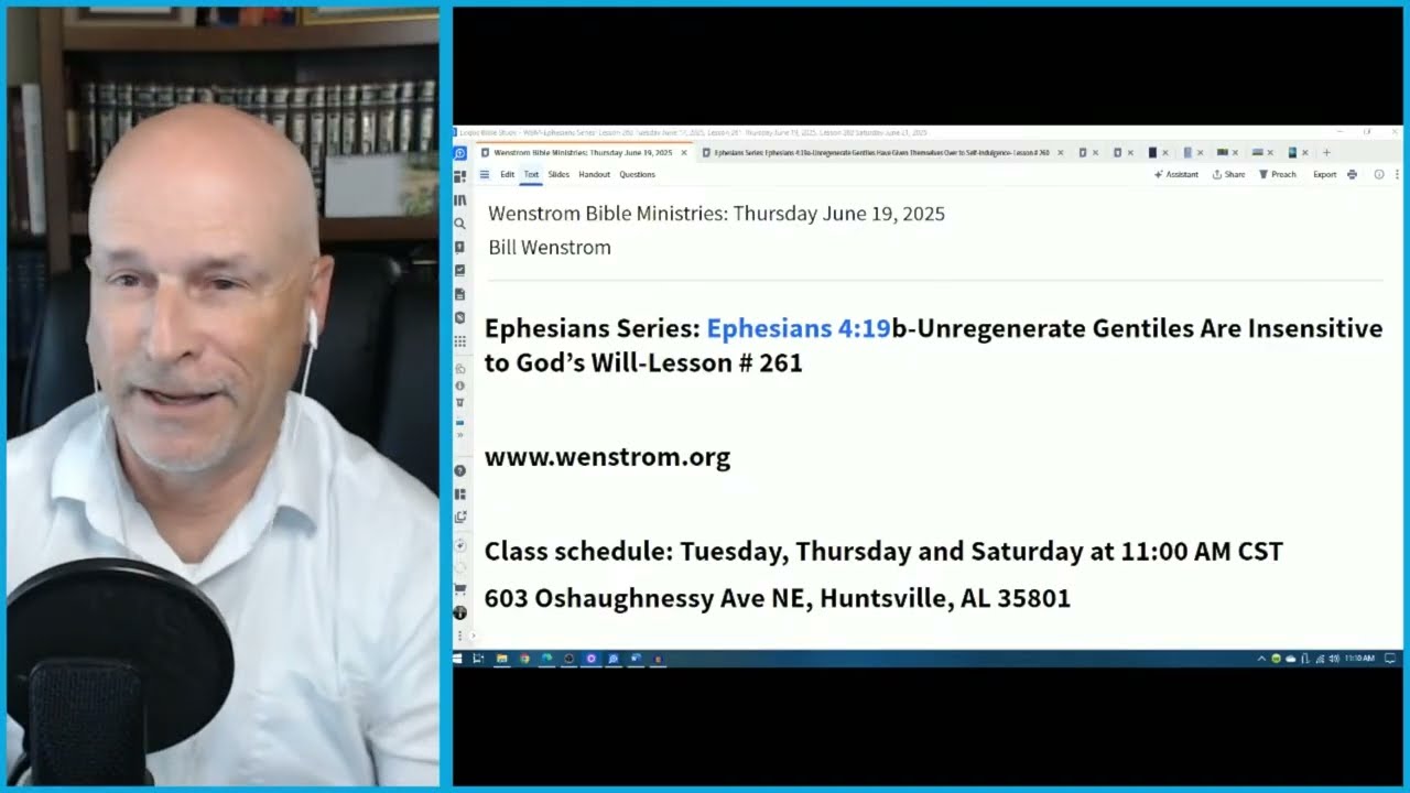Lesson 261-Ephesians Series-Thursday June 19, 2025 - YouTube
