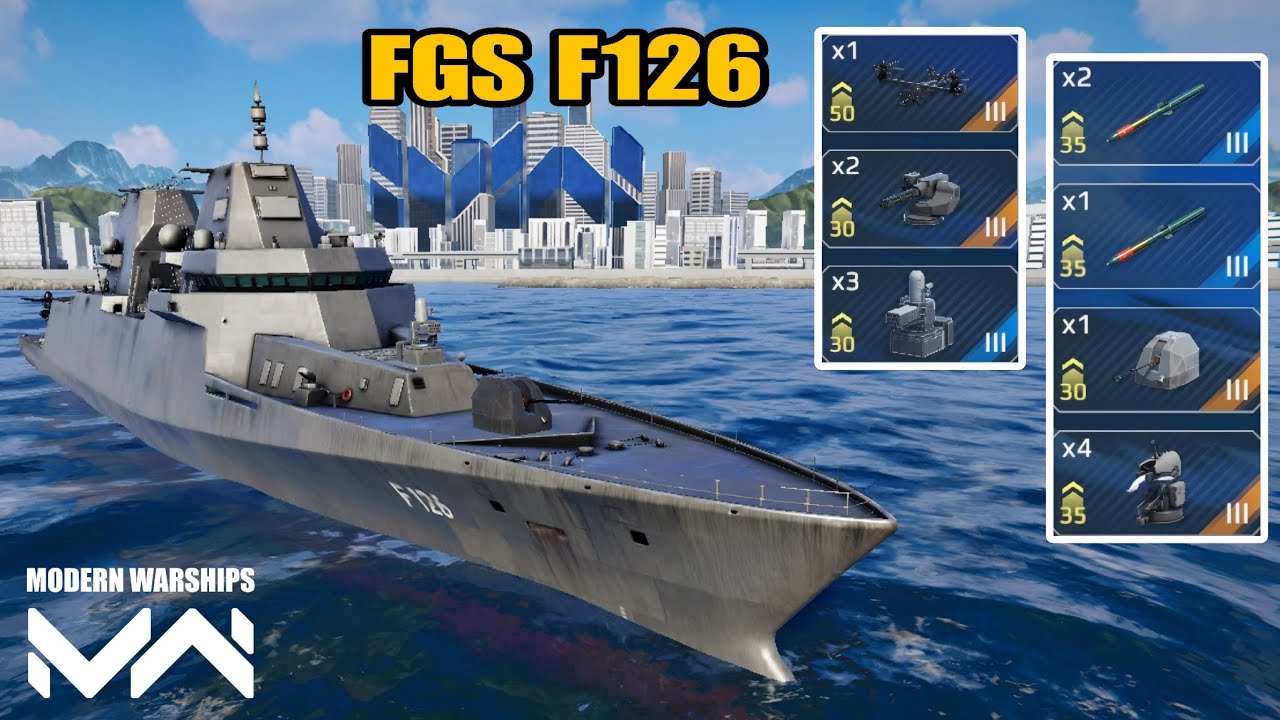 FGS F126 with weak armaments : Modern Warships - YouTube
