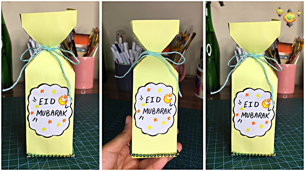 MAKE A Stunning Eid Mubarak Gift Box With Paper Folding, Step By Step ...