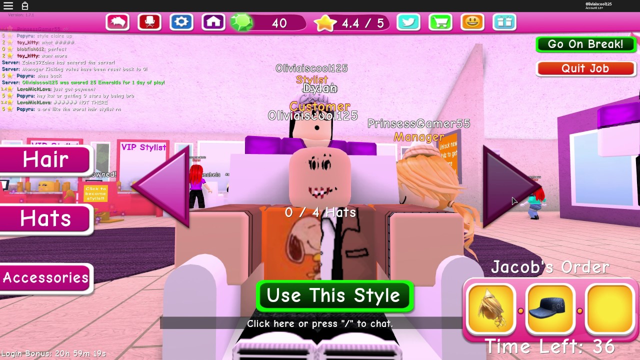 I am a Barber? [Roblox Stylz! Salon] - YouTube