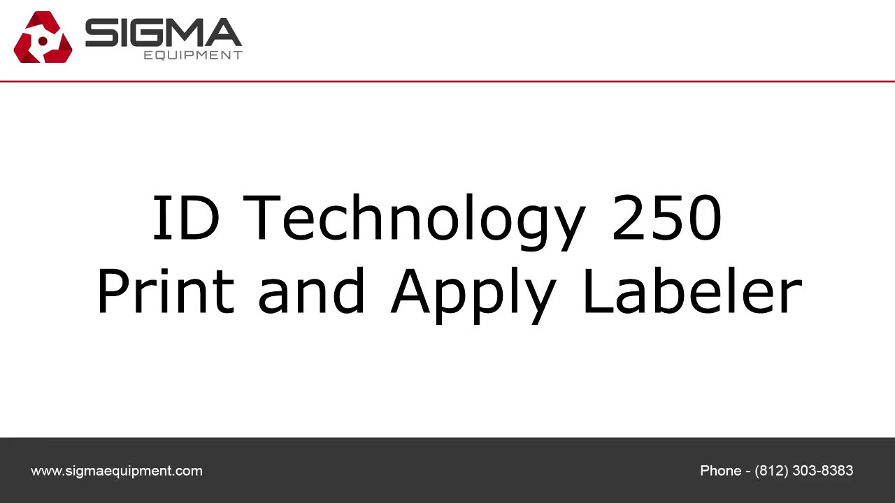 ID Technology 250 Print and Apply Labeler - YouTube