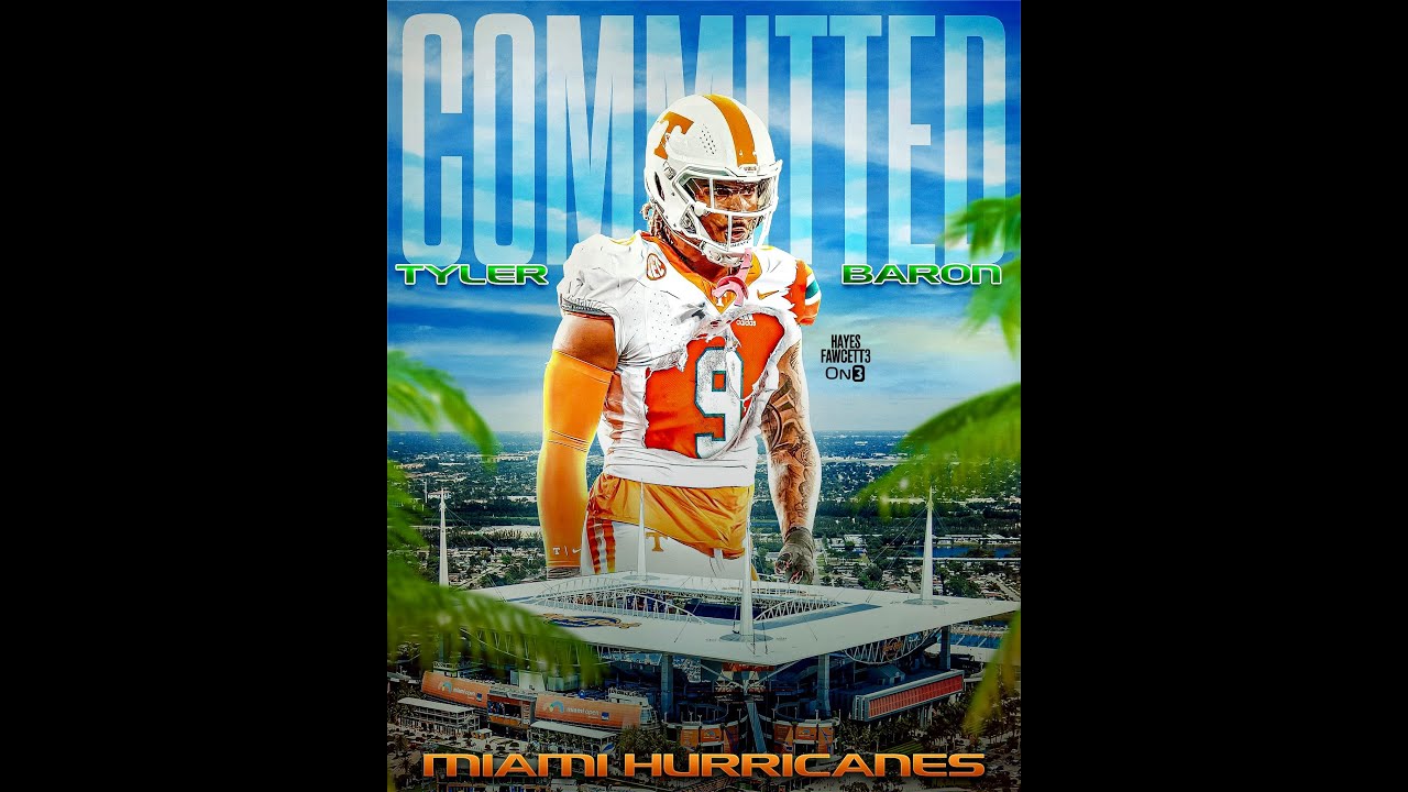 Miami lands DE Tyler Baron, the "best player in the transfer portal ...