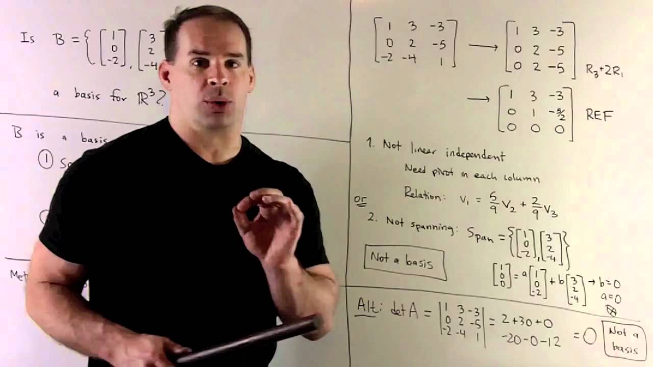 Example of Checking for Basis Property - YouTube