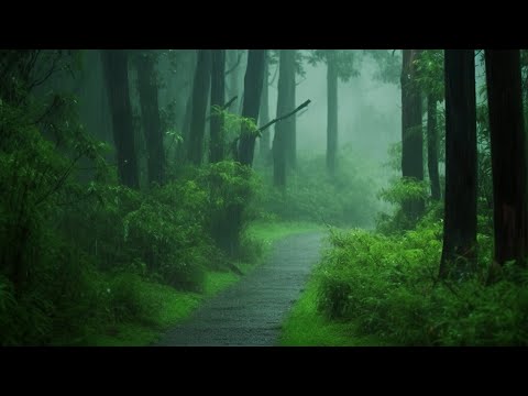Orman Yolunda Yağmur ASMR'sini Dinleyin - Rahatlayın, Endişenizi Azaltın ve Uyuyun - Şiddetli Yağ...