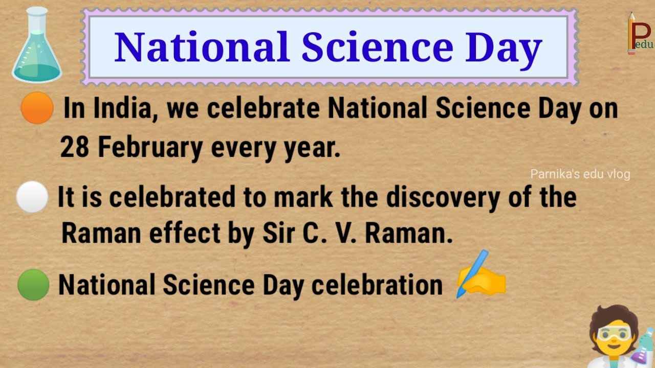 10 Lines on National Science Day || Essay on National Science Day || C ...