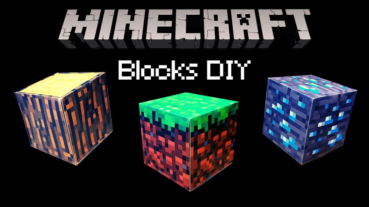 ORIGAMI MINECRAFT BLOCKS!!! *COOL* - YouTube