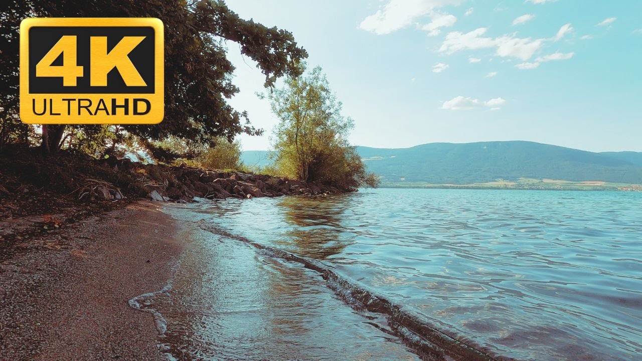 4K Soothing Lakeview - NO MUSIC - Relaxing Nature Video with ambient ...