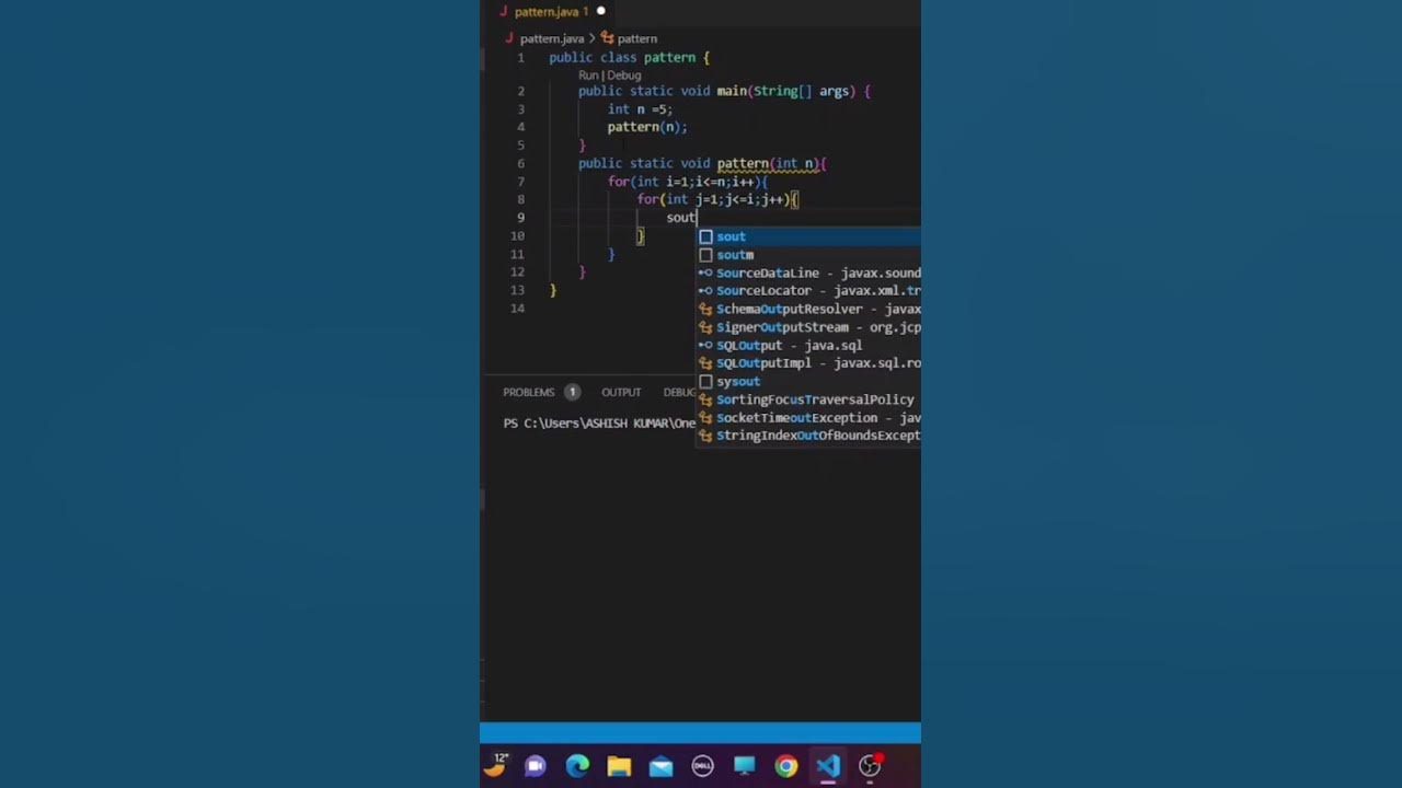 Java Shorts🔥🔥 Javaprogramming Javaforbeginner Javaedition Pattern Javatutorial Trending