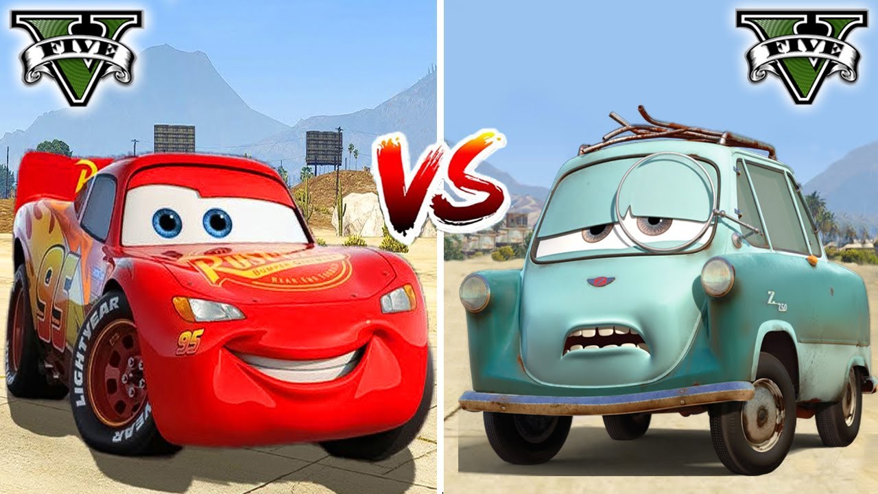 Lightning McQueen VS Professor Z (Disney cars) in GTA 5 - WHO IS BEST ...