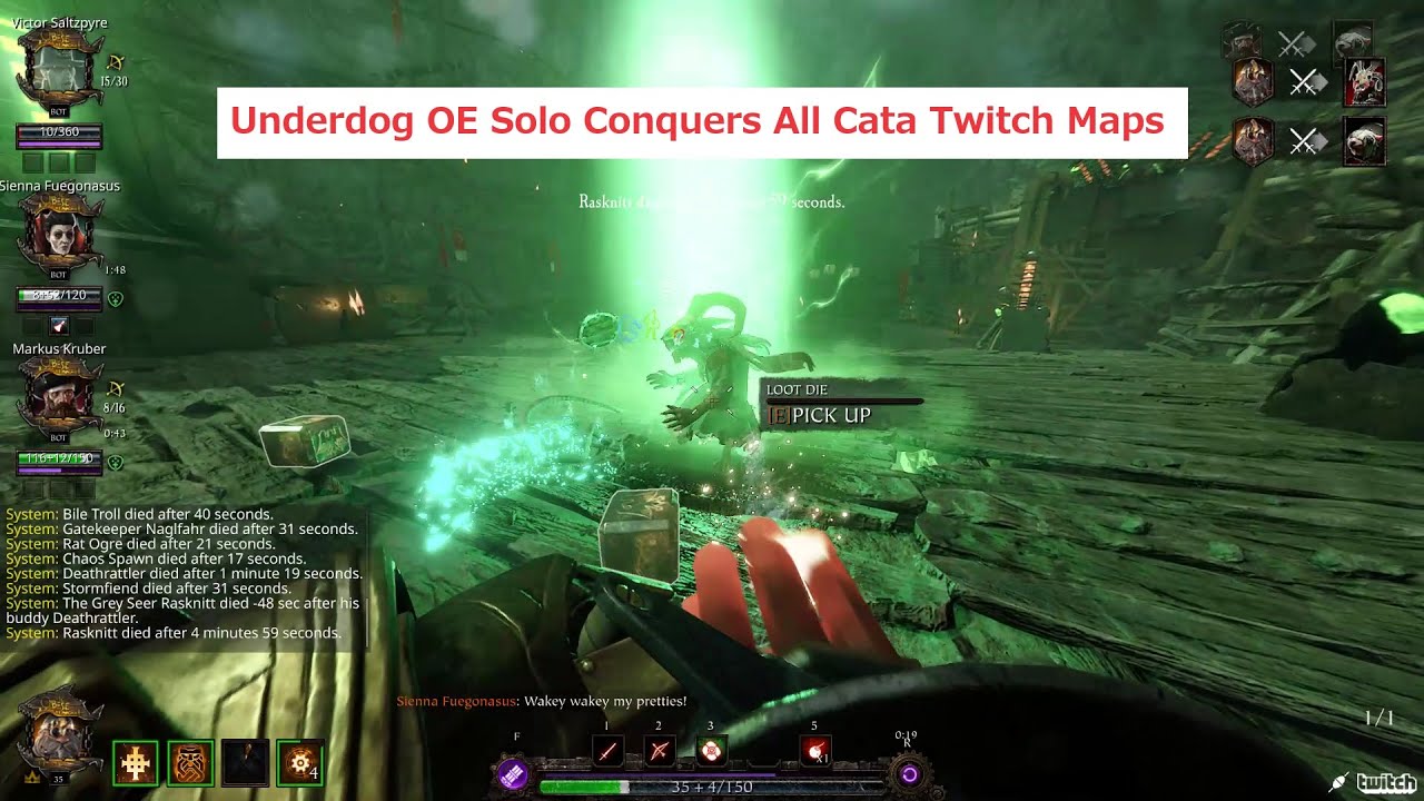 Outcast Engineer 122/Skittergate/Cataclysm Twitch/Solo+3Bot/Warhammer ...