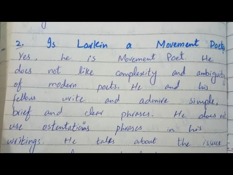 Philip Larkin as a Movement Poet| a poet| - YouTube