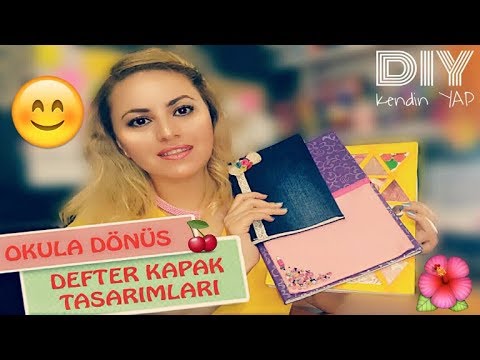 Okula Dönüş - 3 Farklı Defter Kapağı / Back To School Notebook Cover DIY