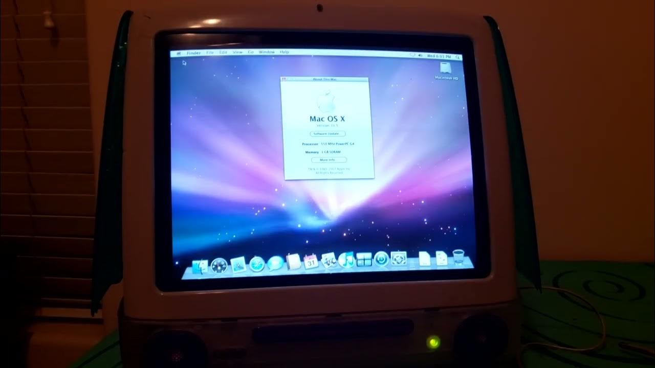 (UPDATED) Slot Loading iMac G3 W/ 550Mhz G4 Processor & 10.5 Leopard ...