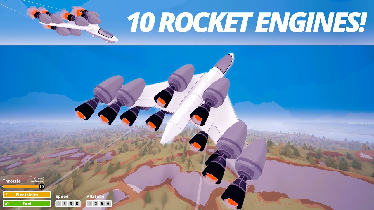 I Built a Plane with 10 Rocket Engines in Aviassembly - YouTube