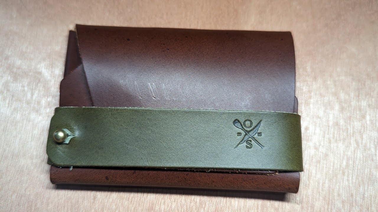 Open Sea Leather Stitch less Gun Deck Wallet EDC ASMR Minimalist Review ...
