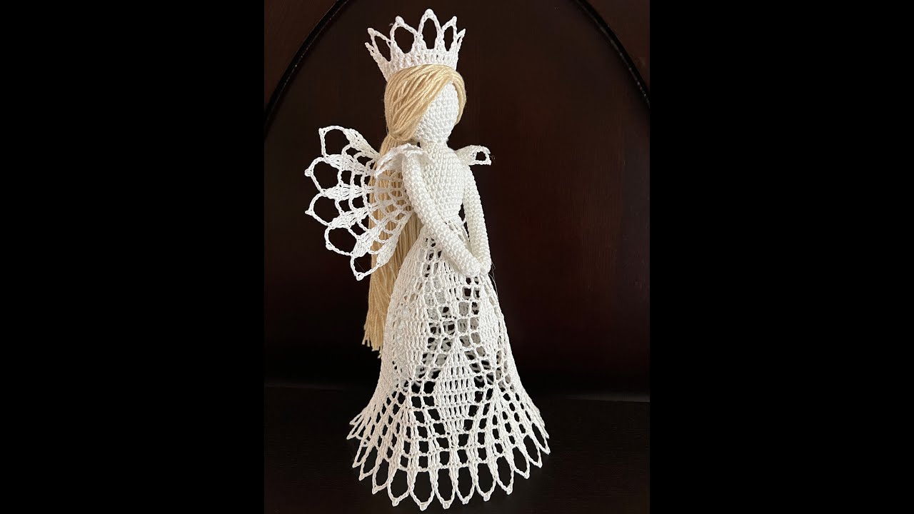 Exquisite 11” Angel Christmas Tree Topper - Crochet Tutorial #21 - YouTube