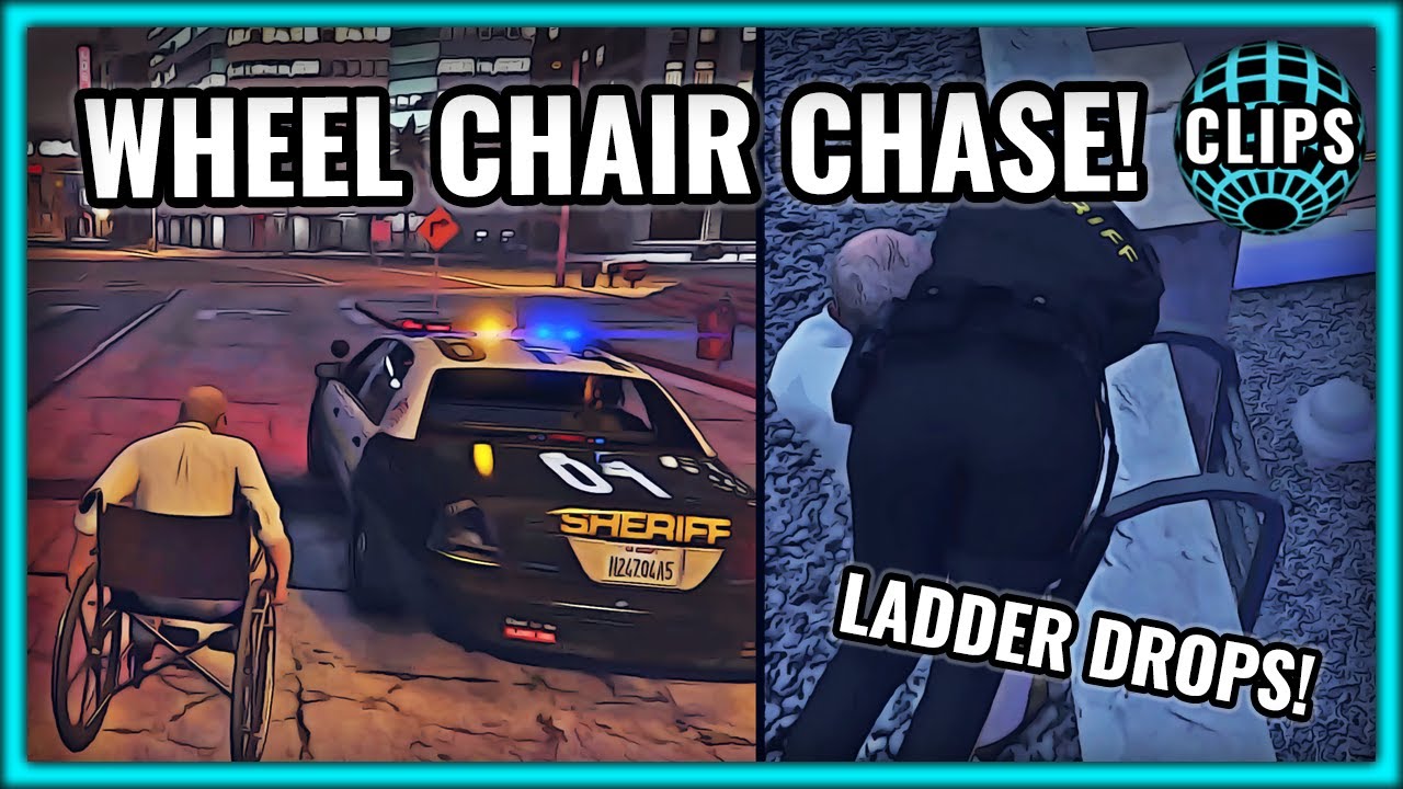 JAMES RANDAL WHEEL CHAIR COP CHASE! LADDER DROPS! WRANGLER! - YouTube