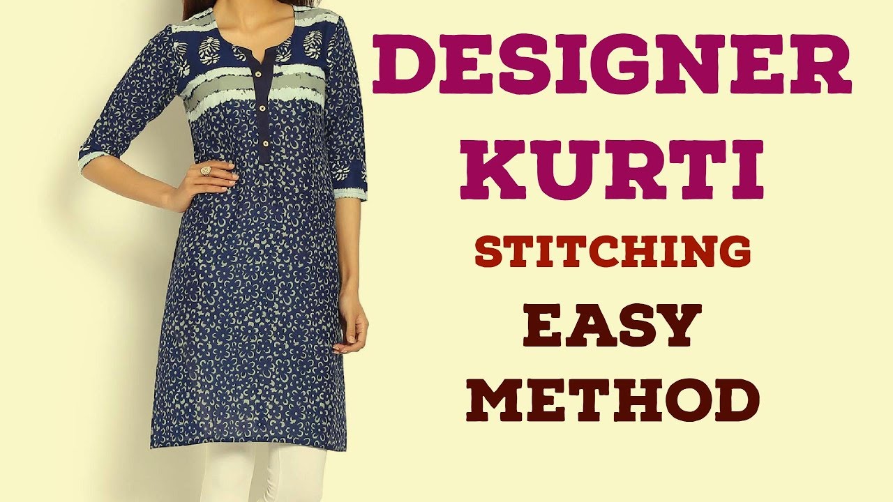 Designer Kurti Stitching | Full Tutorial | Easy Method - YouTube
