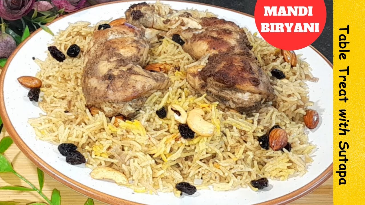 Cooking MANDI BIRYANI - An Arabian Cuisine | Chicken Mandi Biryani ...