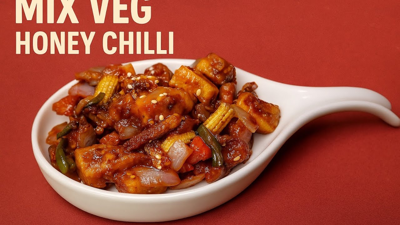 Sweet & Spicy Mix Veg Honey Chilli Perfect Indo-Chinese Starter | Veg ...