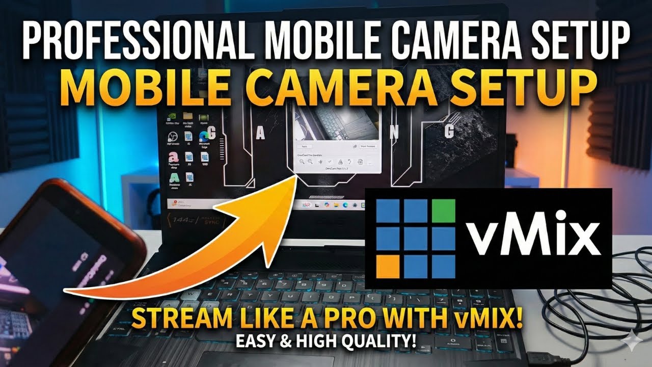 🔥 Use Your Mobile as a Pro Camera in vMix | Full Setup Guide || vMix Hindi tutorial - YouTube