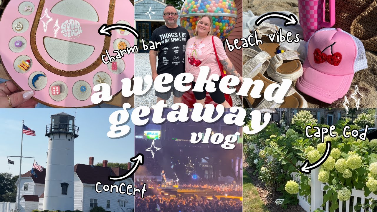 Travel Vlog | Weekend Getaway | Beach Vlog | Cape Cod | Concert ...