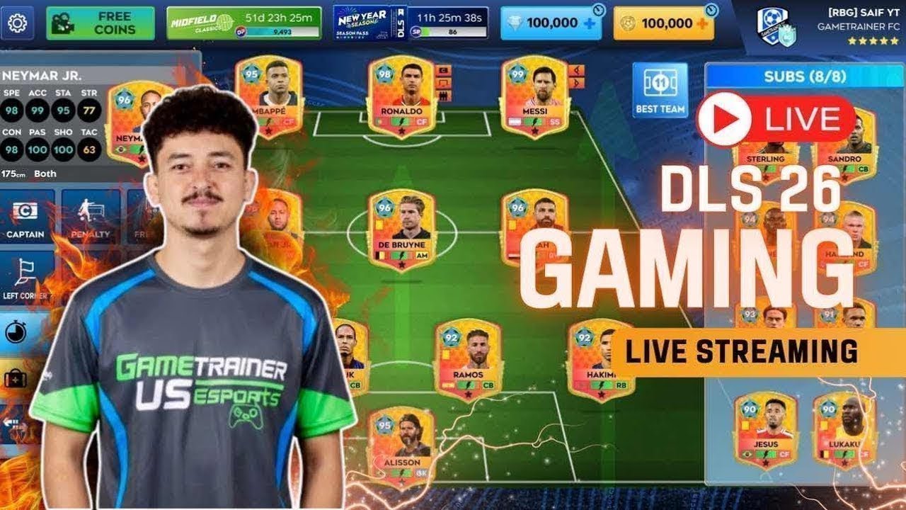⚽ DLS 26 Live Streaming | Dream League Soccer 2026 Gameplay - YouTube