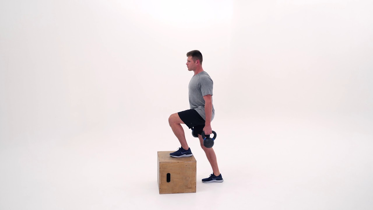 Kettlebell Step Up to Reverse Lunge - YouTube