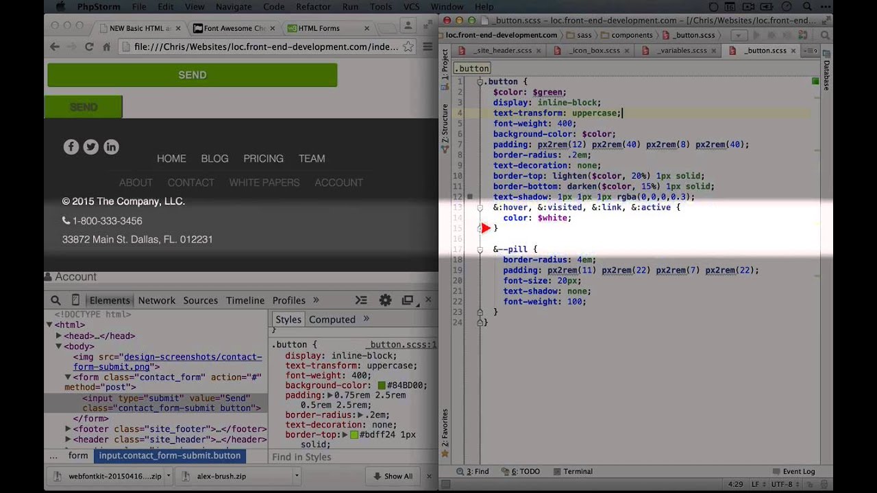 241. How to style our submit button to match our other buttons - YouTube