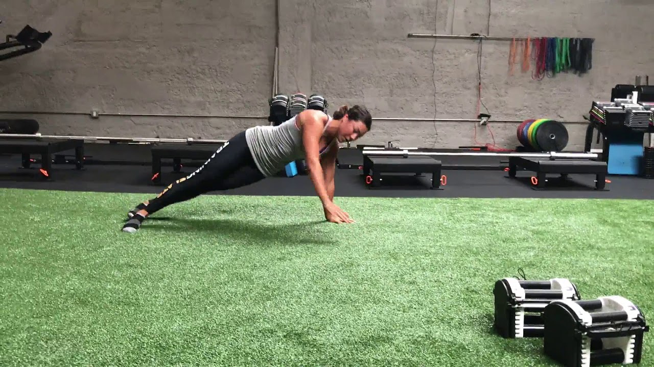 Dynamic Inchworm to Push Up and Alternating Side Plank - YouTube