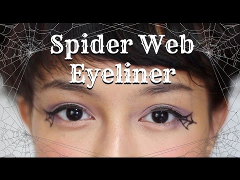 Spider Web Eyeliner Tutorial - YouTube