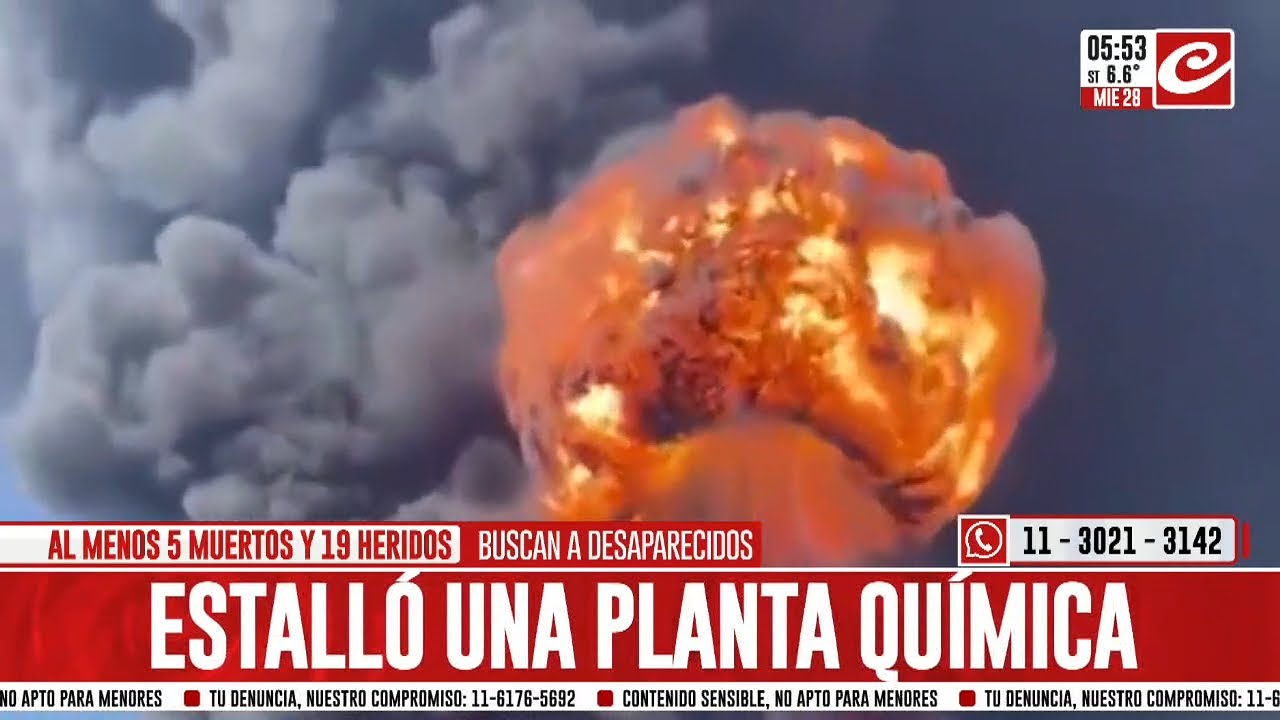 Explosión en planta química deja muertos, heridos y desaparecidos - YouTube