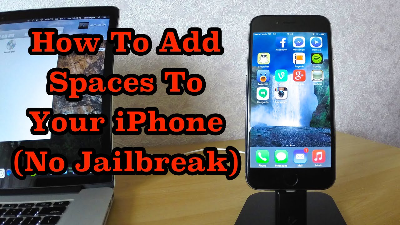 How to add spaces on your iPhone (No Jailbreak) - YouTube