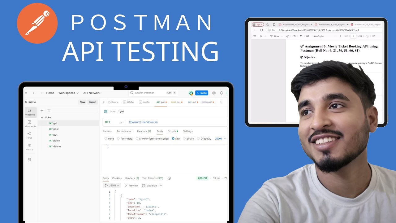 Movie Ticket Booking API using POSTMAN - YouTube