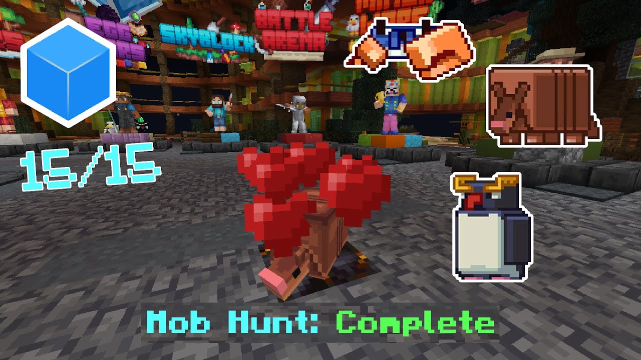 DONDE ENCONTRAR a los 15 MOB HUNT de CUBECRAFT en MINECRAFT BEDROCK 1.20 - YouTube
