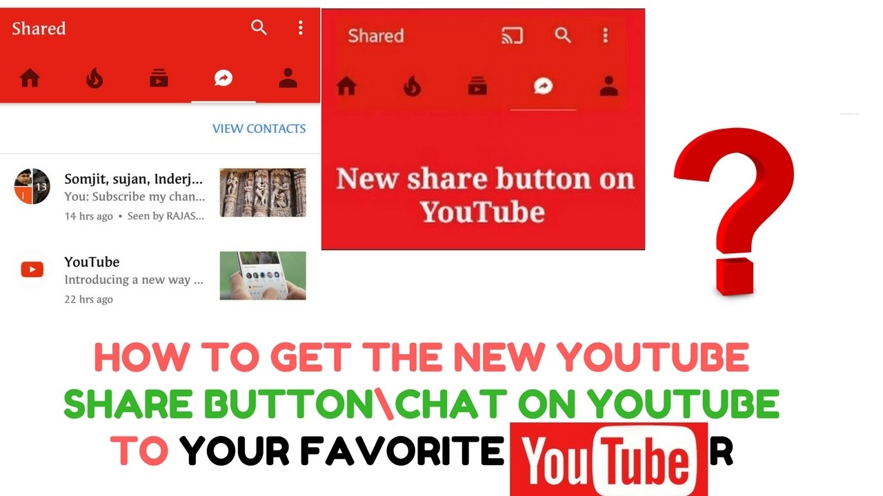 HOW TO GET THE NEW YOUTUBE SHARE BUTTON |CHAT ON YOUTUBE TO YOUR ...
