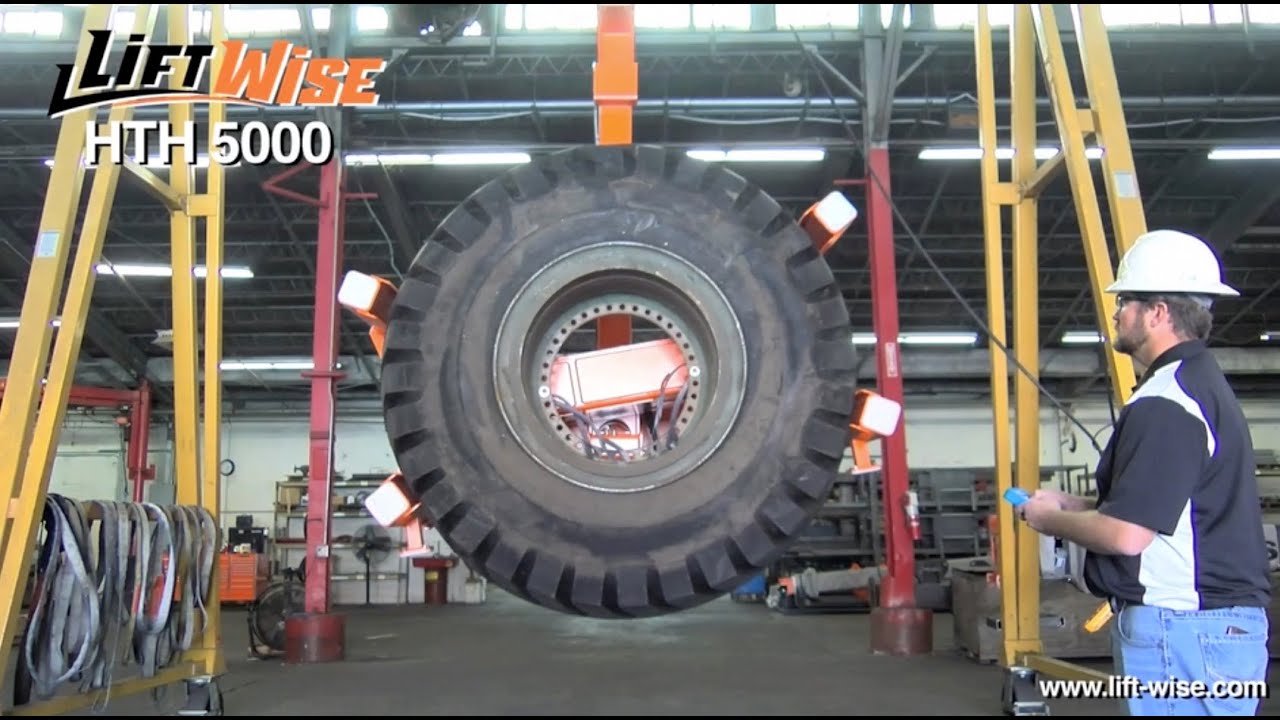 LiftWise Hanging Tire Handler 5000 - YouTube