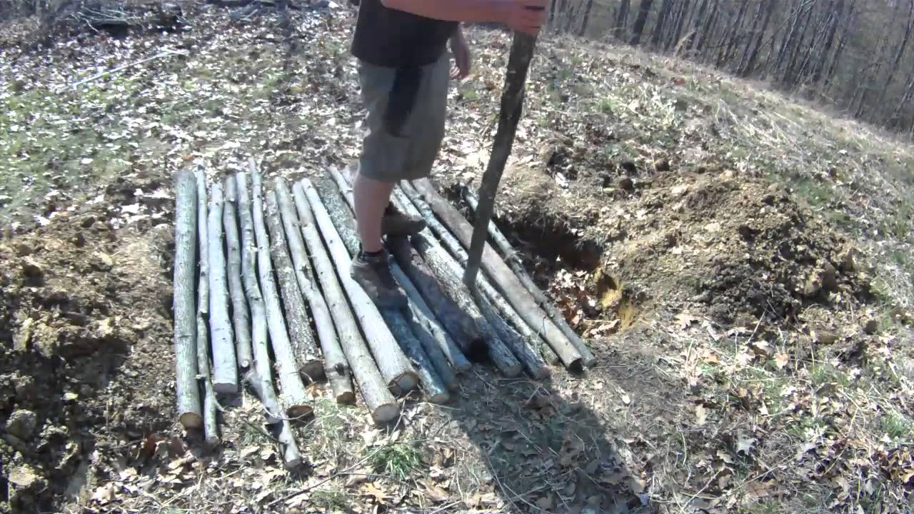 Building a scout pit shelter - YouTube