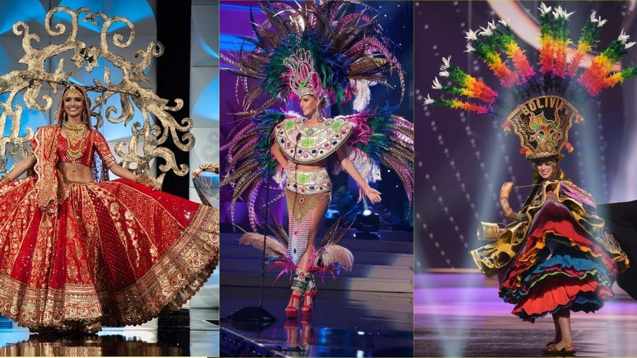 Choose your birthday month weird miss universe costume - YouTube